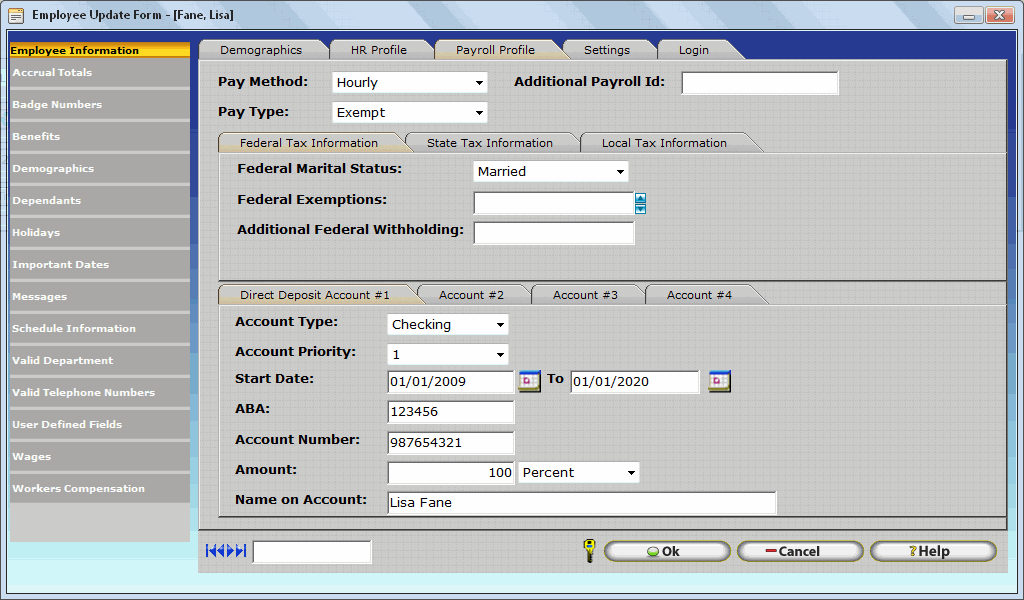 Payroll Profile