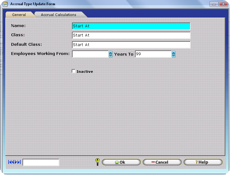 Accrual Configuration