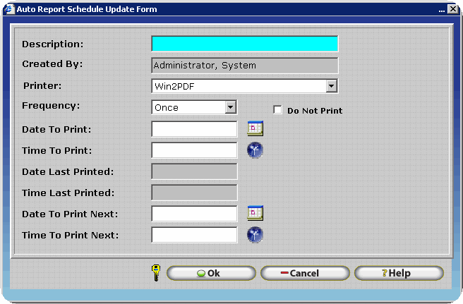 Auto Report Schedule